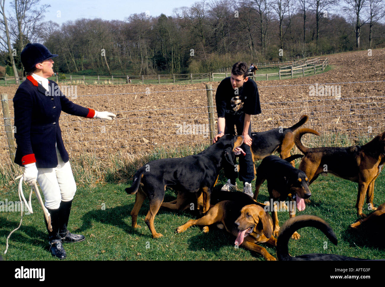 Drag hunting Draghunting Windsor Forest Draghounds. Berkshire UK 1990s ...