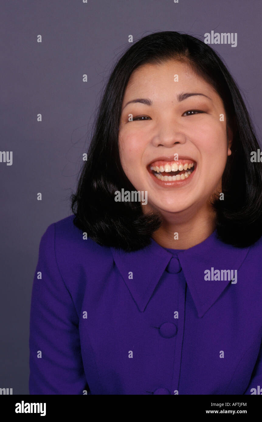 Young woman laughing, portrait Stock Photo - Alamy