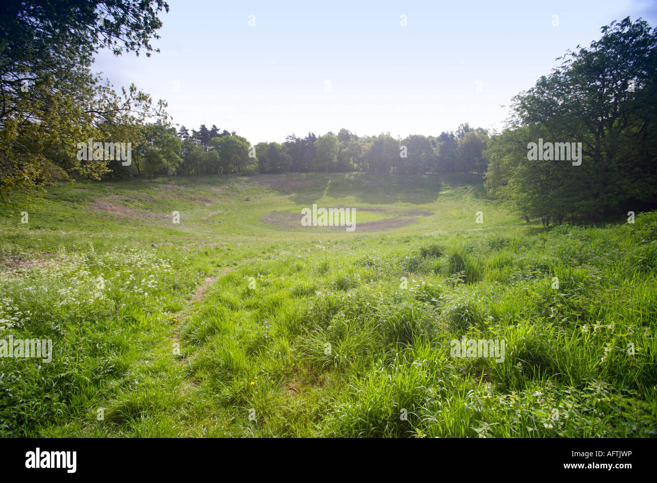 Devil's Punchbowl, Breckland Norfolk, UK. An example of a doline ...
