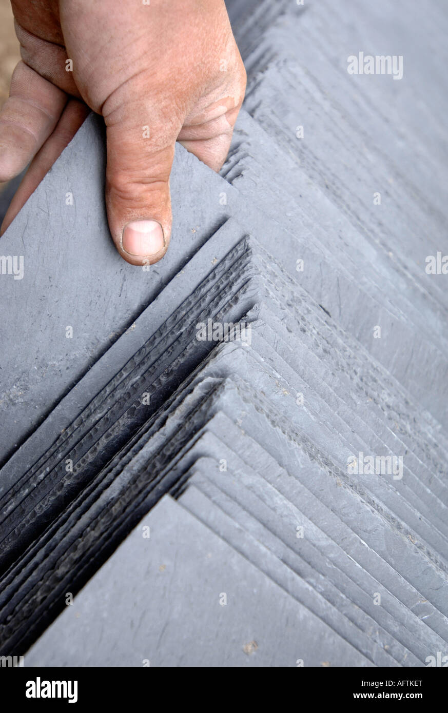 A STACK OF SLATE Stock Photo - Alamy