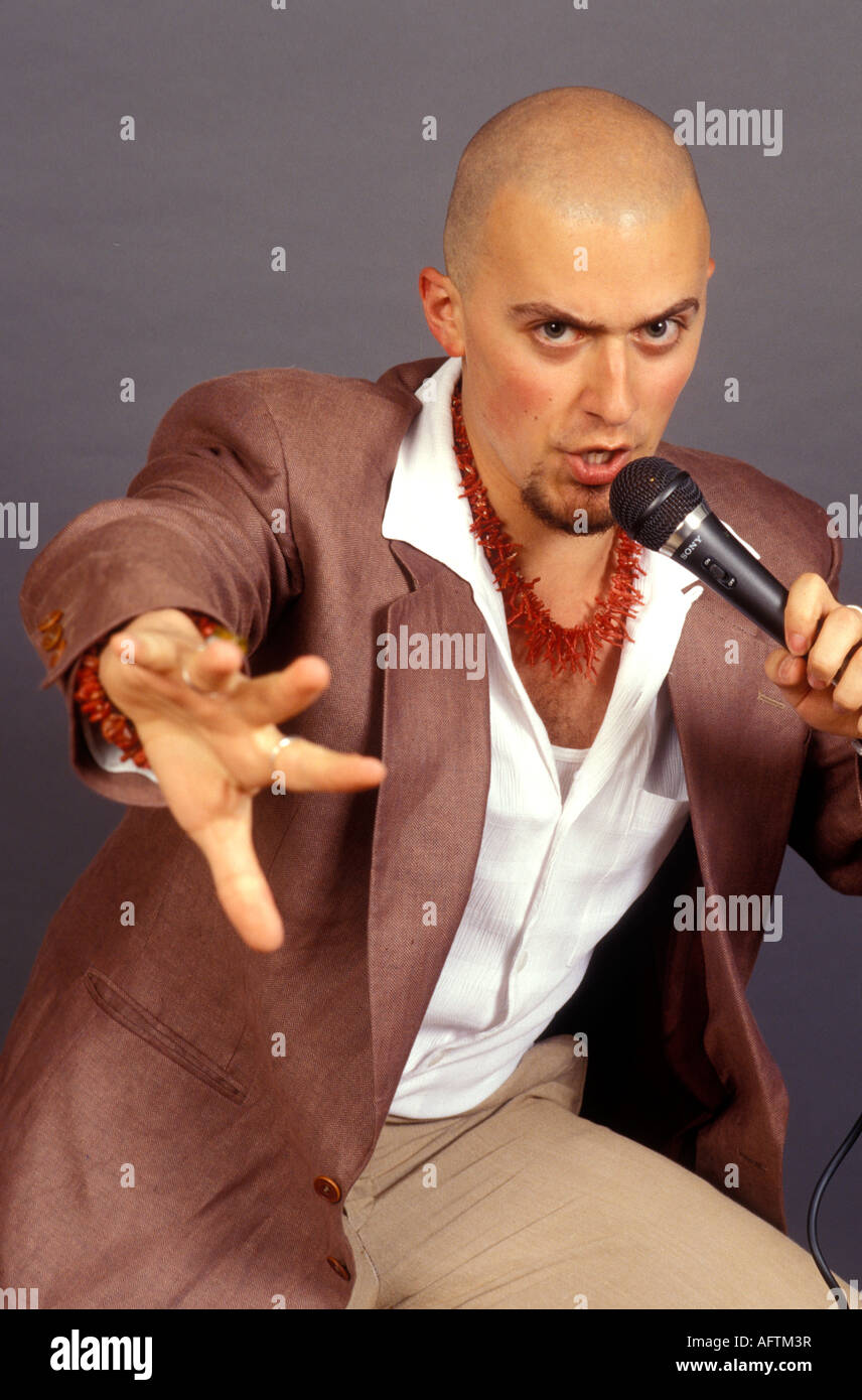 Young man singing, close up Stock Photo - Alamy