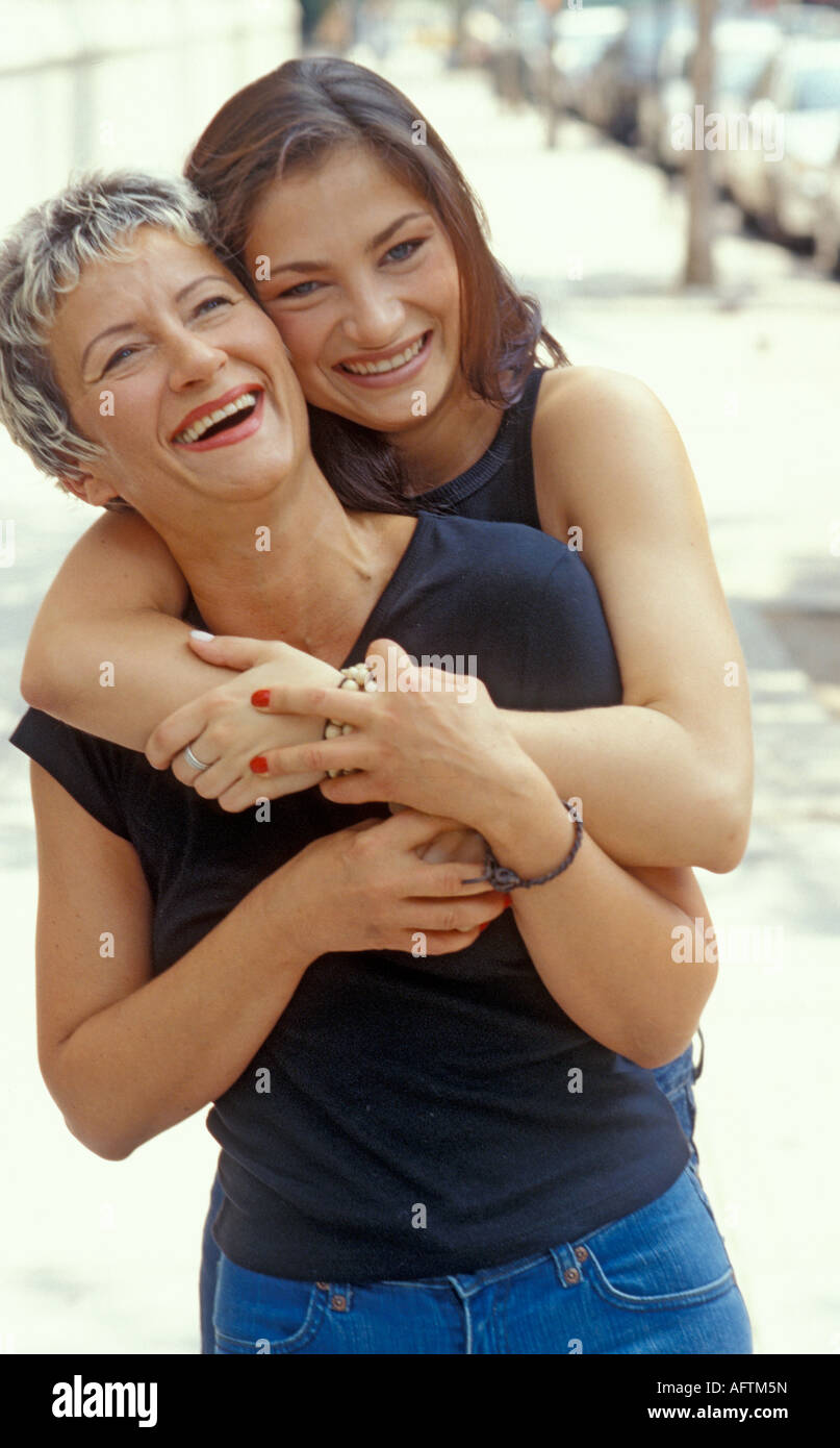 Mother daughter hugging fair hi-res stock photography and images - Alamy