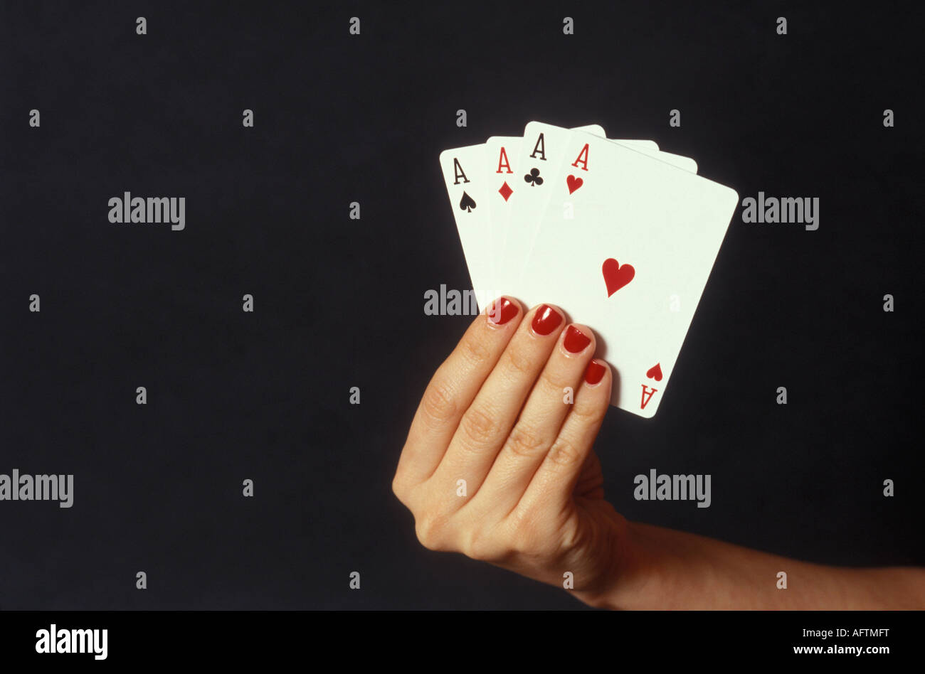Hand showing playing cards, close up Stock Photo - Alamy