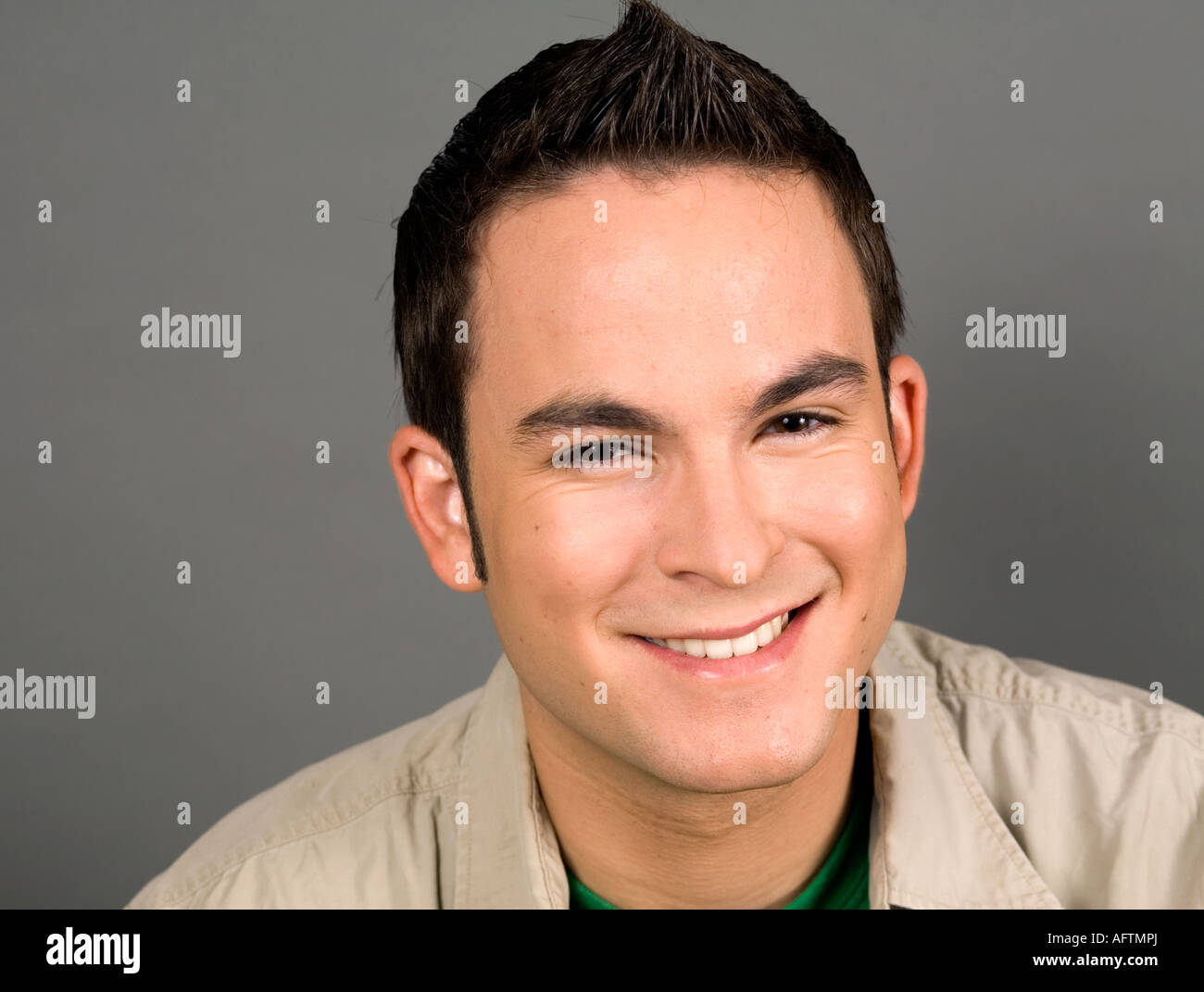Young man smiling, close up, portrait Stock Photo - Alamy