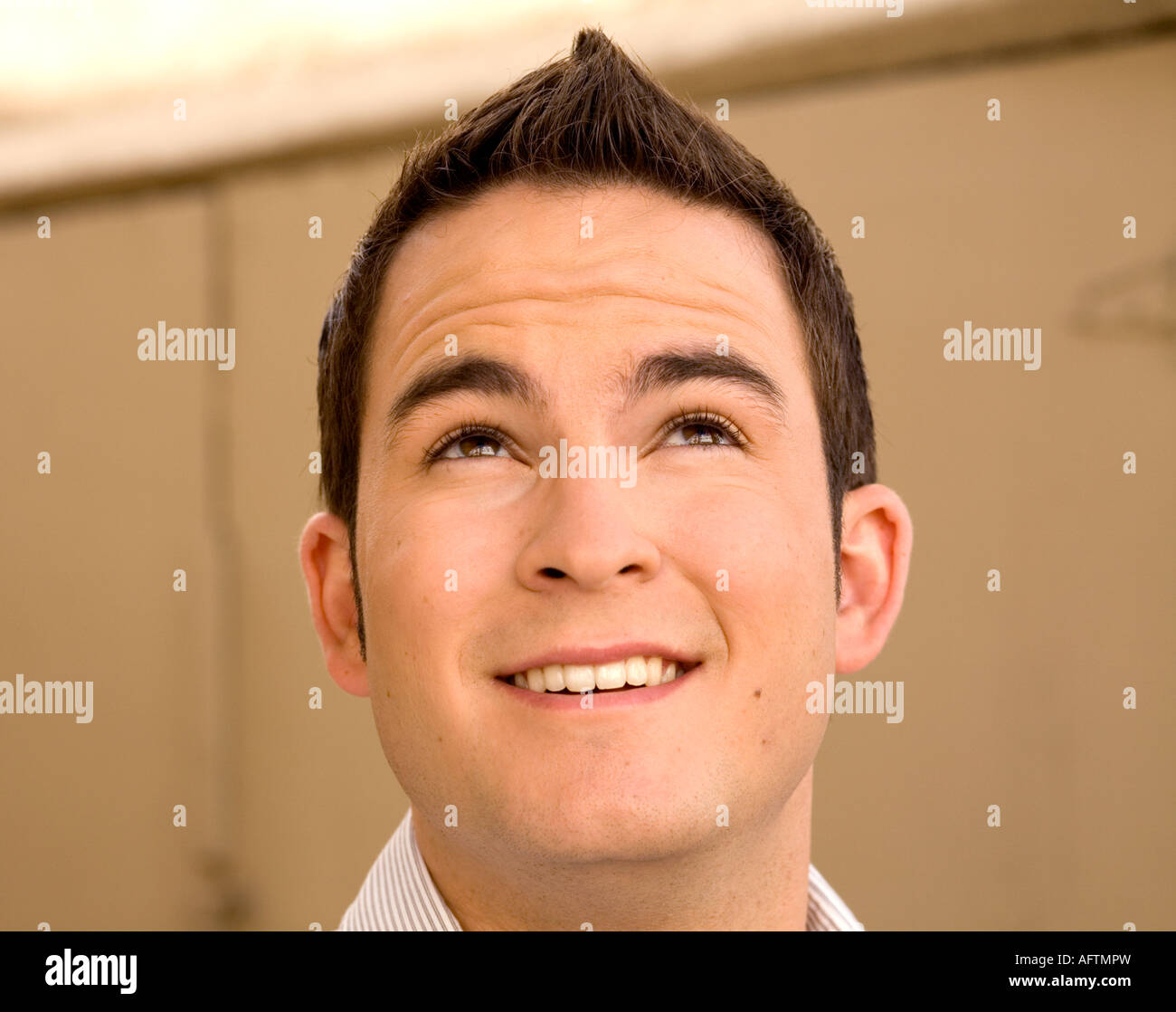 Young man smiling, close up, portrait Stock Photo - Alamy