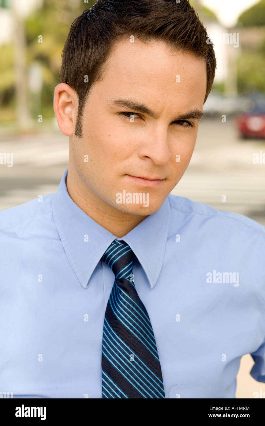 Young man staring, close up, portrait Stock Photo - Alamy