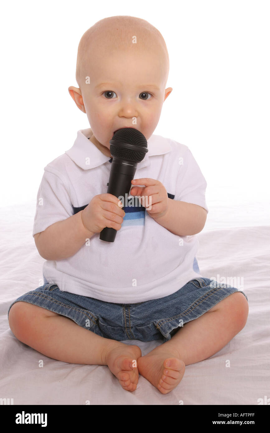 Baby singer two Stock Photo - Alamy