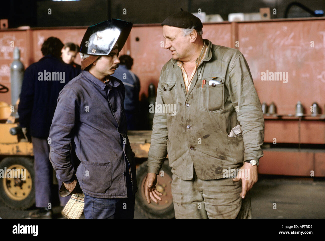 Heavy industry, Ganz Danubius Shipyard Budapest 1990s foreman shipyard ...