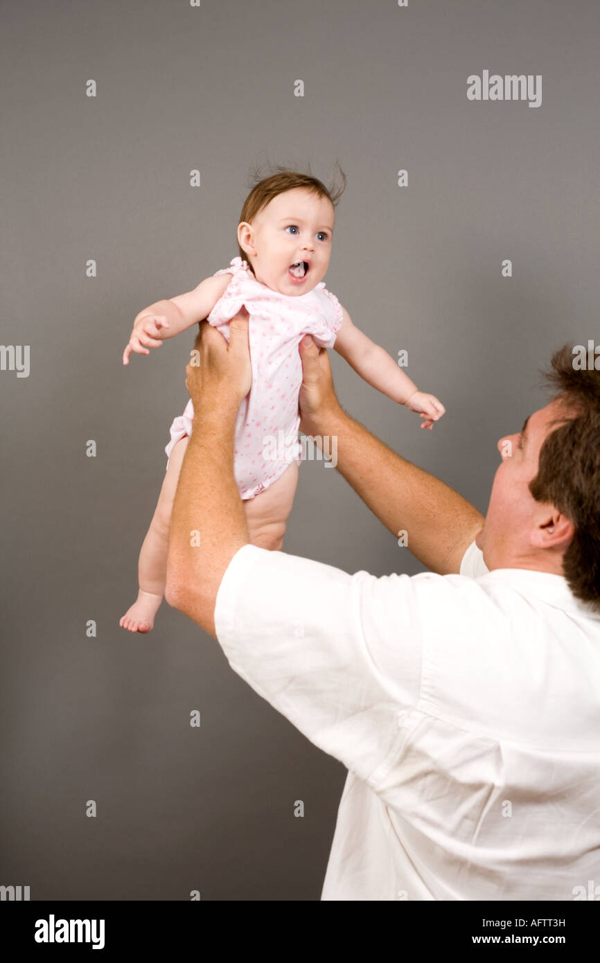 Father with daughter (9-12), smiling, portrait Stock Photo - Alamy