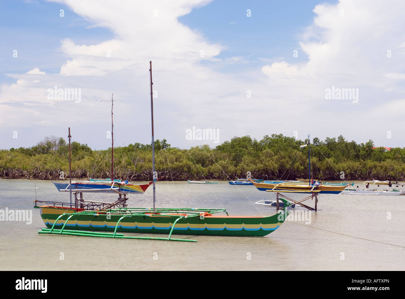 Philippines Cebu Outrigger Boat Visayas Stock Photo - Alamy