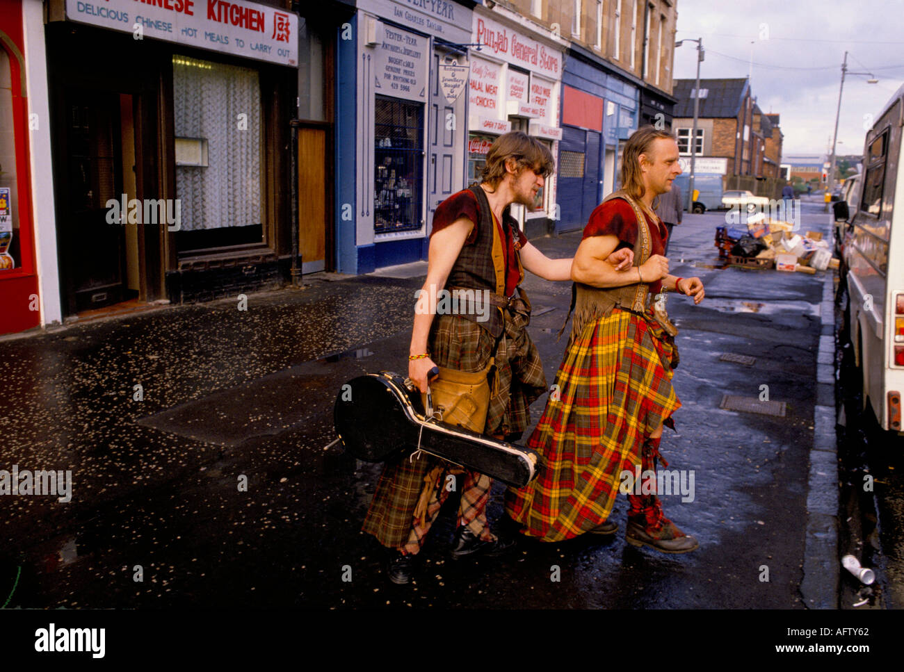 The Clan a Scottish reenactment group The Clan leader leads a disabled ...
