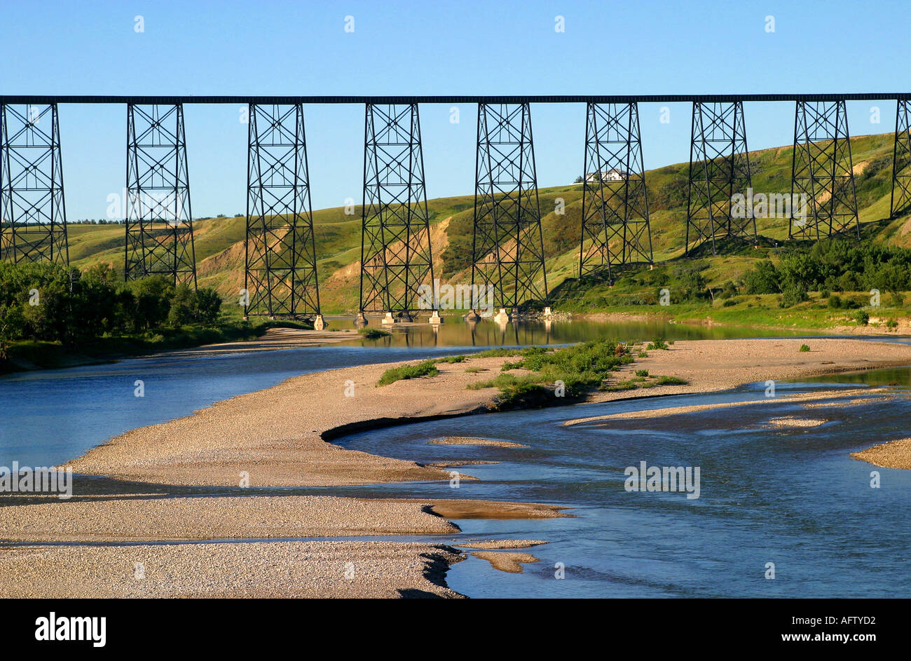 Railway bridge at Lethbridge, Alberta, Canada Stock Photo - Alamy