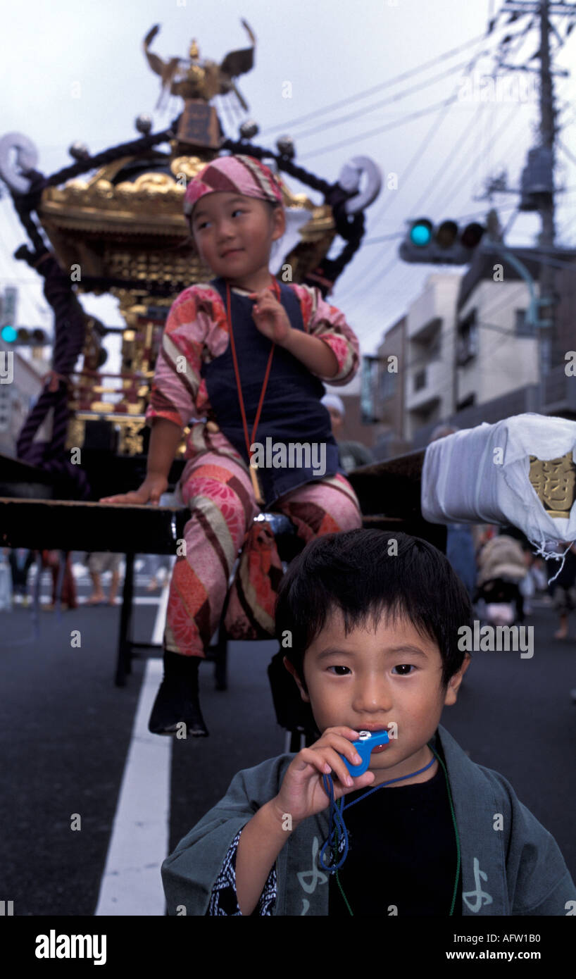 Japanese children enjoying a festival in Asakusa Tokyo Japan Stock ...