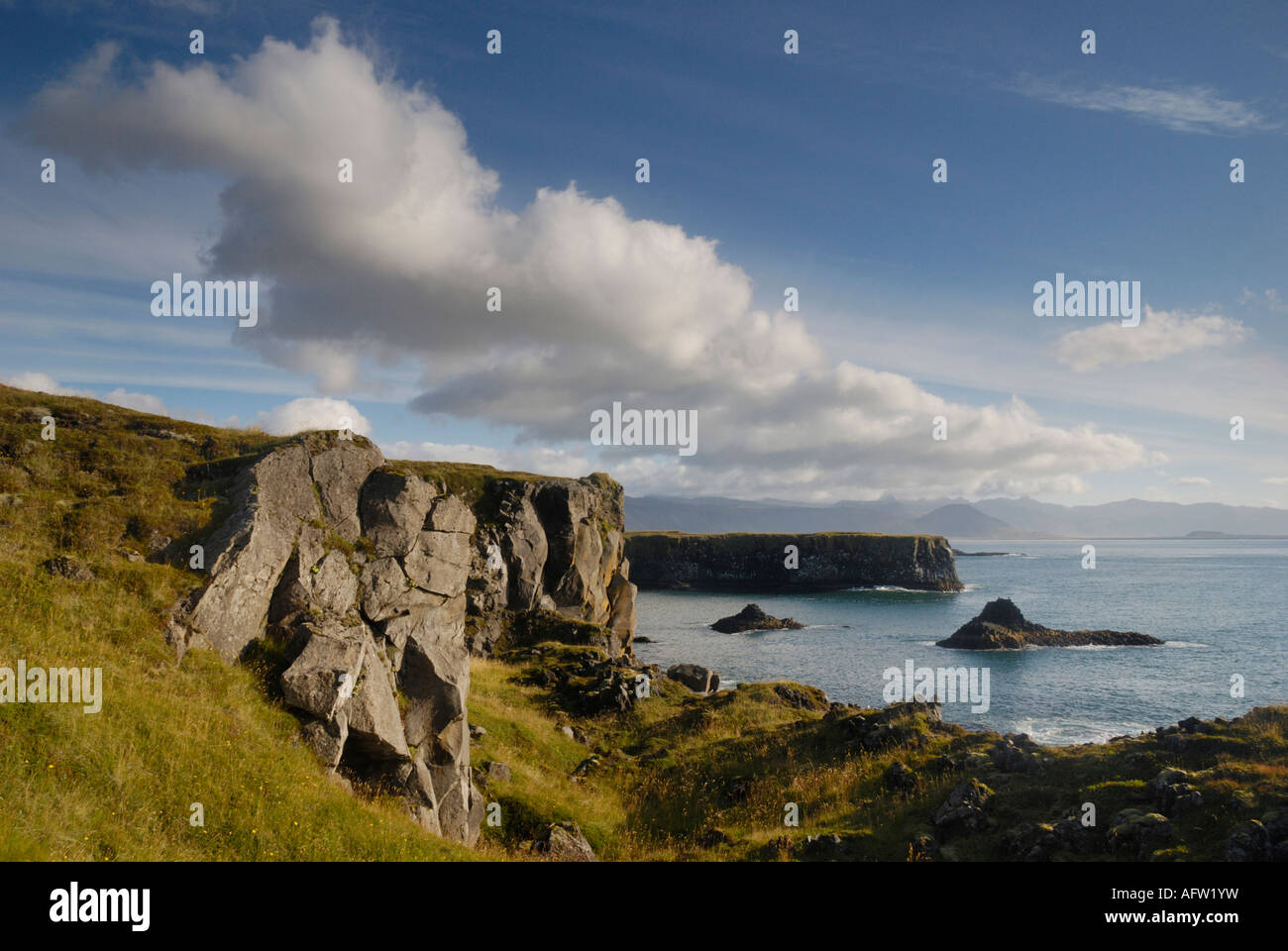 Cliffs Arnastapi Snaefellsnes Iceland Stock Photo - Alamy