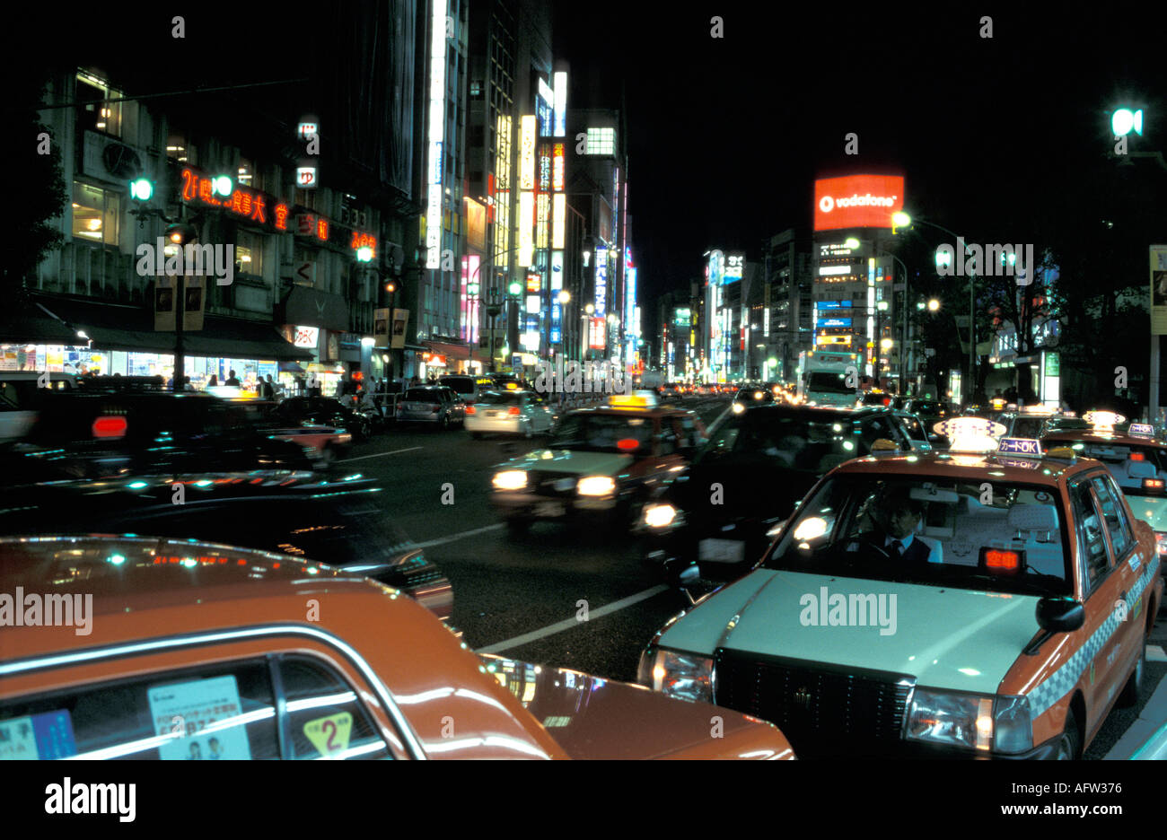 Tokyo street life at night Japan Stock Photo - Alamy
