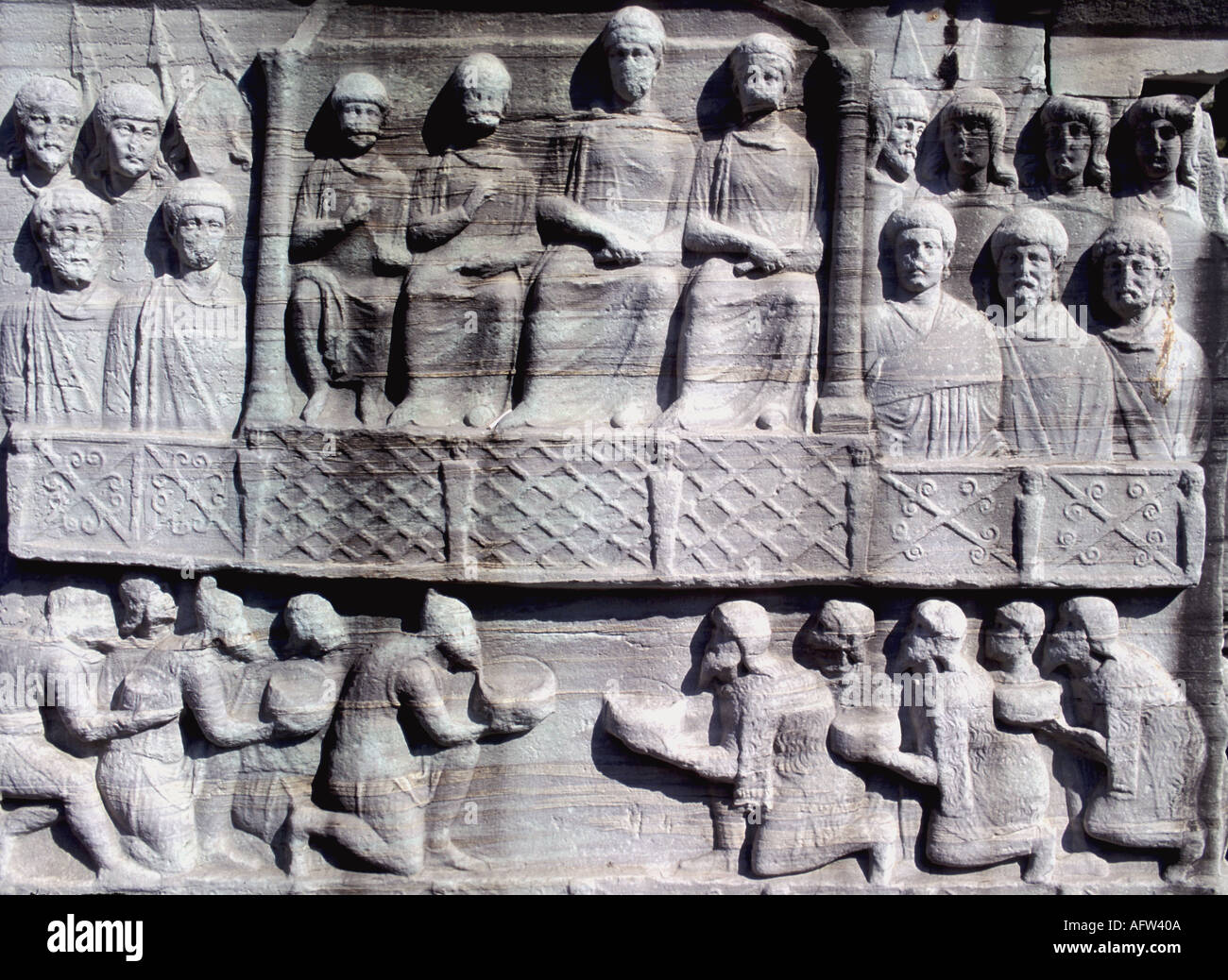 Empress Galla Placidia with daughters Ancient Roman Obelisc on the ...