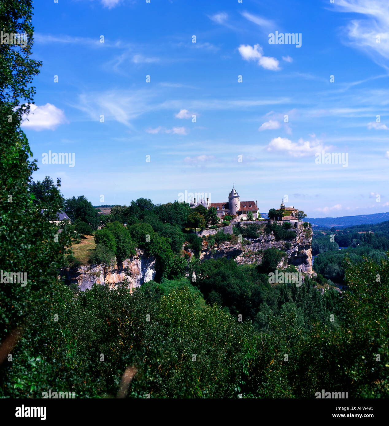 Le Belcastel Castle France Stock Photo - Alamy