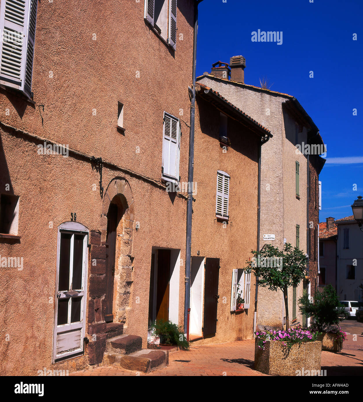 Side street in Roquebrune sur Argens France Stock Photo - Alamy