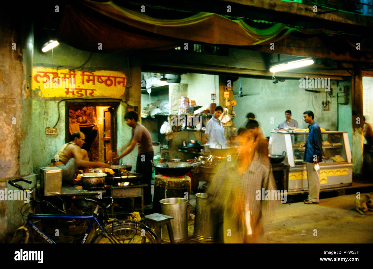 Indian food stall at night in Pushkar Stock Photo - Alamy