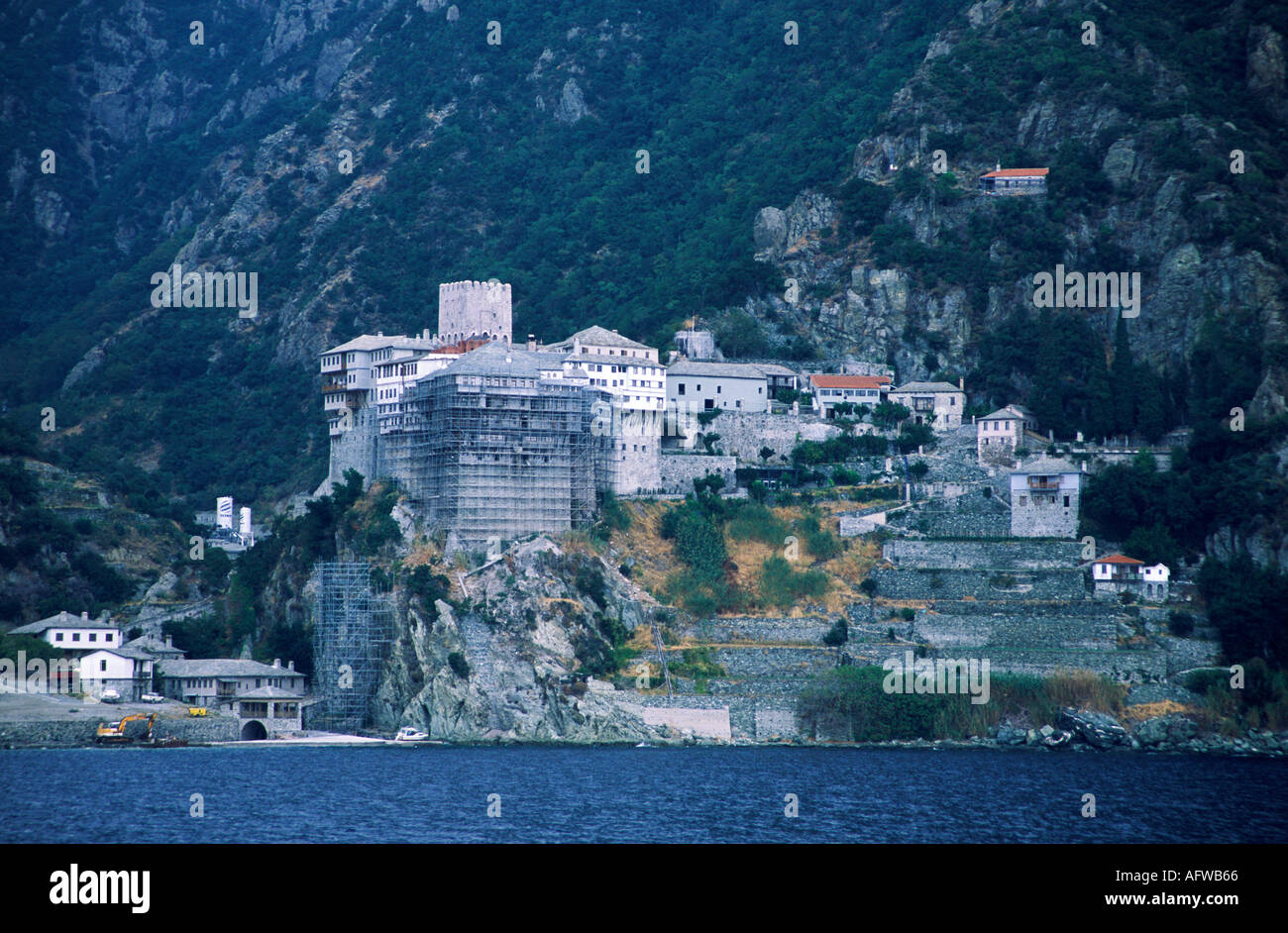 Monastery of Dionysiou Mount Athos Halkidiki Greece Stock Photo - Alamy