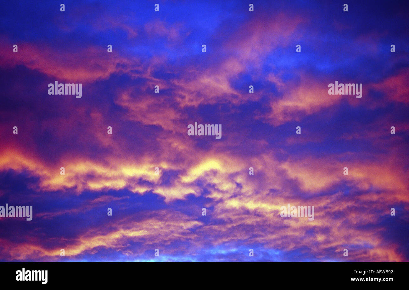 Blue sky clouds sun background vivid colors hi-res stock photography ...