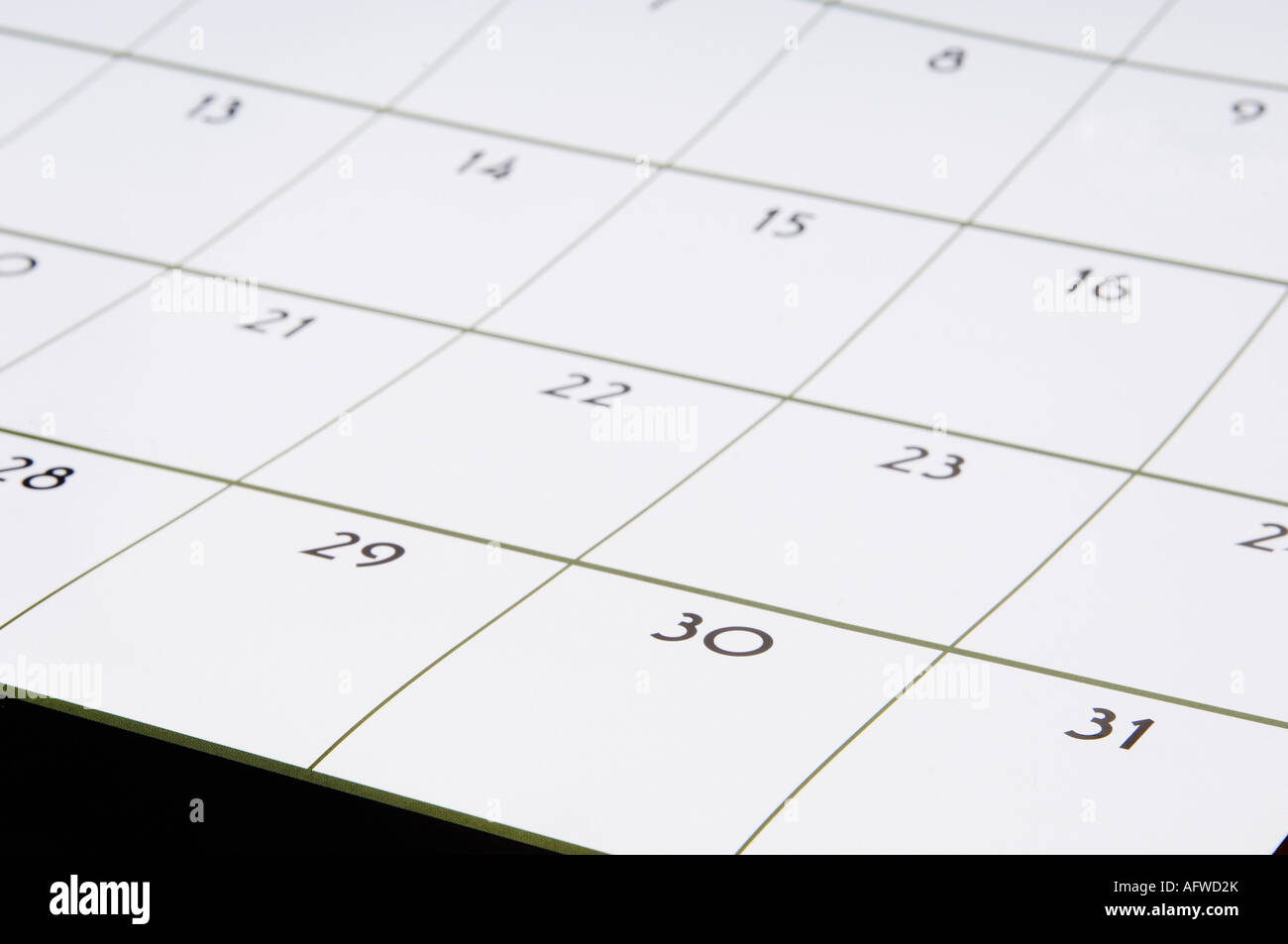 Month calendars hi-res stock photography and images - Alamy