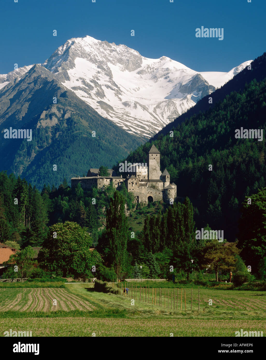 architecture, castles, Taufers castle and Schwarzenstein, exterior view ...