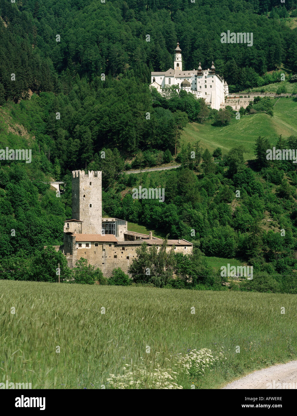 architecture, churches and convents, Marienberg monastery, exterior ...