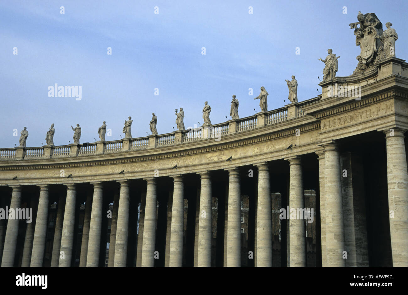 Columns at St Peter's Square, Vatican City, Rome, Italy Stock Photo - Alamy