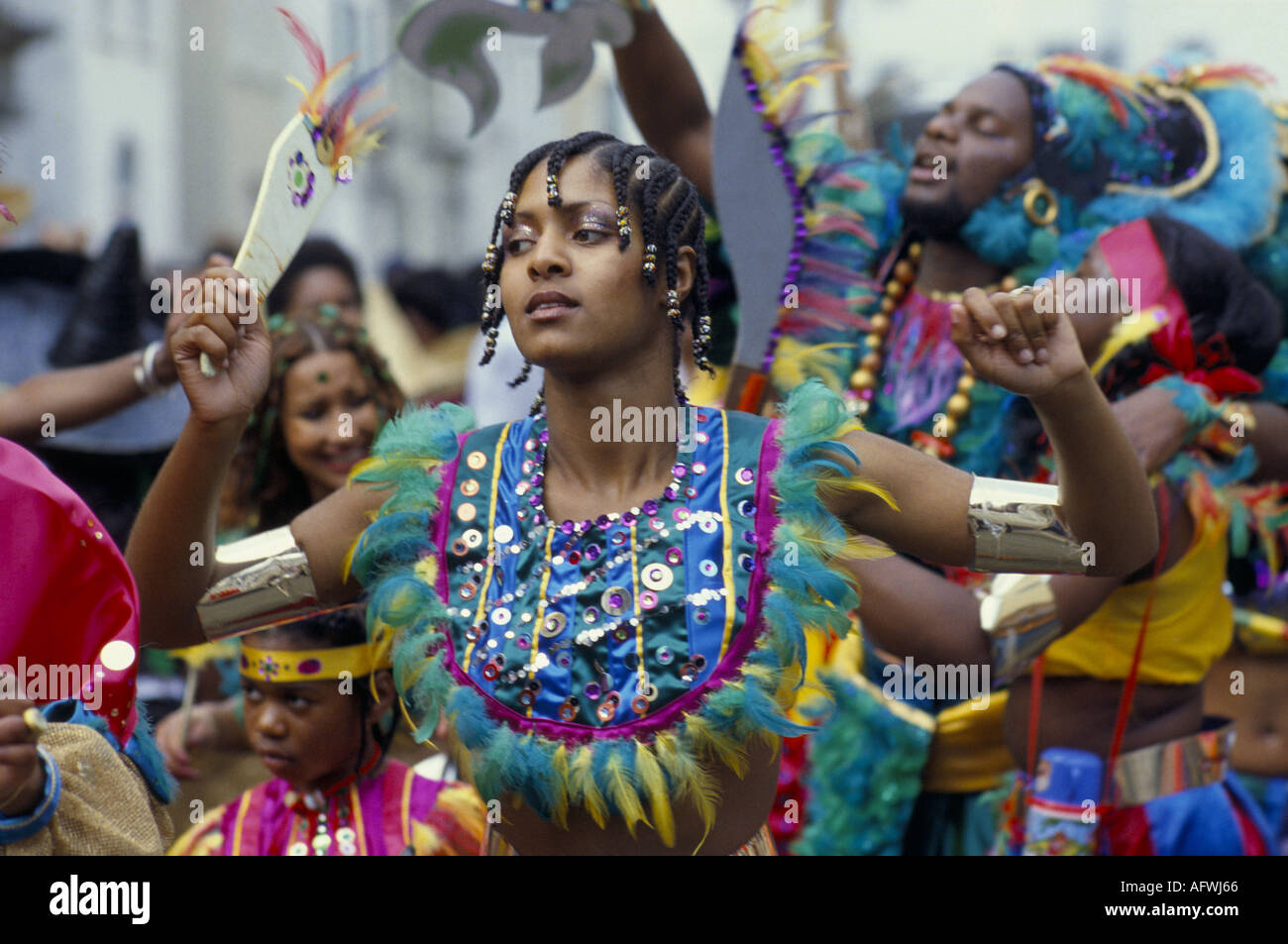 Nottinghill carnival dancers hi-res stock photography and images - Alamy