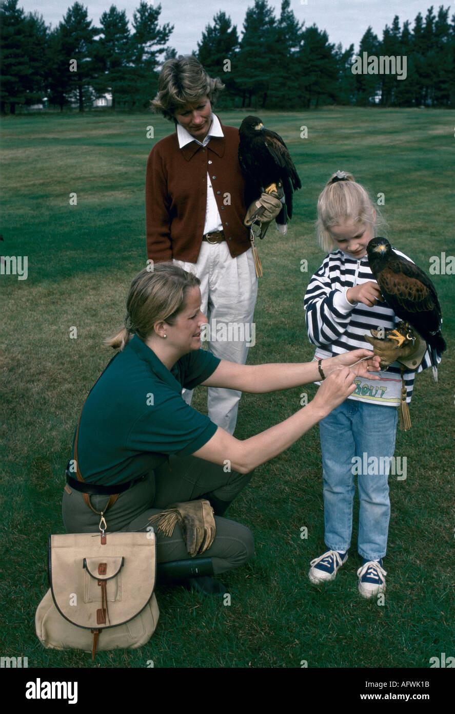 British School of Falconry at Gleneagles Scotland. Emma Ford teaches ...