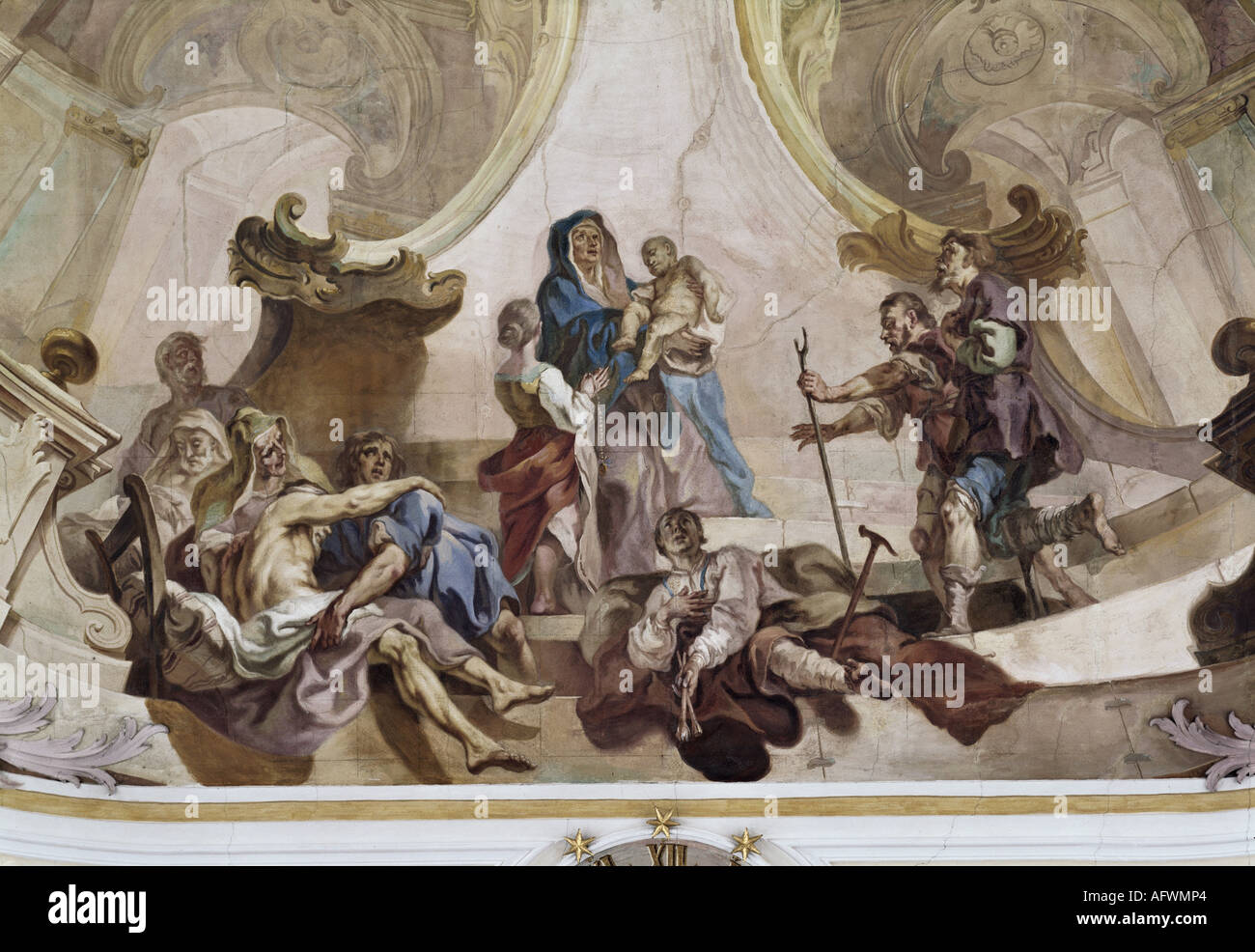 fine arts, religious art, Saint Mary, Mary as queen of heaven, detail ...