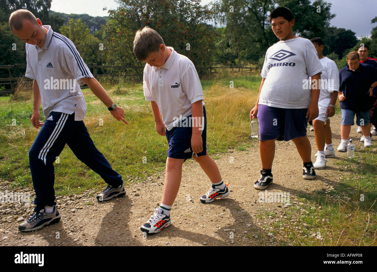 Overweight children, teens at a summer camp for obese teens, everyday ...