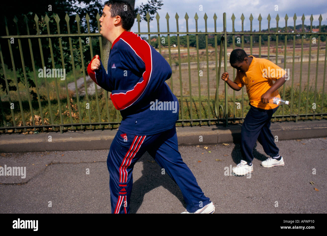 Overweight kids running hi-res stock photography and images - Alamy
