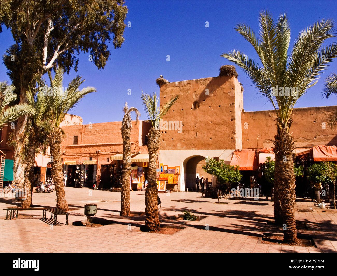 The walls of EL BADI PALACE in Marrakesh Morocco Stock Photo - Alamy
