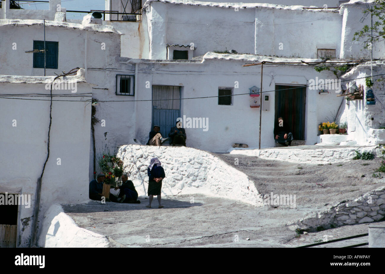 Typical architecture in the Alpujarran village of Torvizcon near Orgiva ...