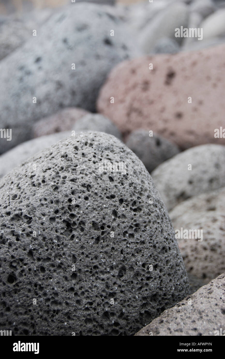 Boulders on beach Reykjanestá Reykjanes peninsula Iceland Stock Photo ...