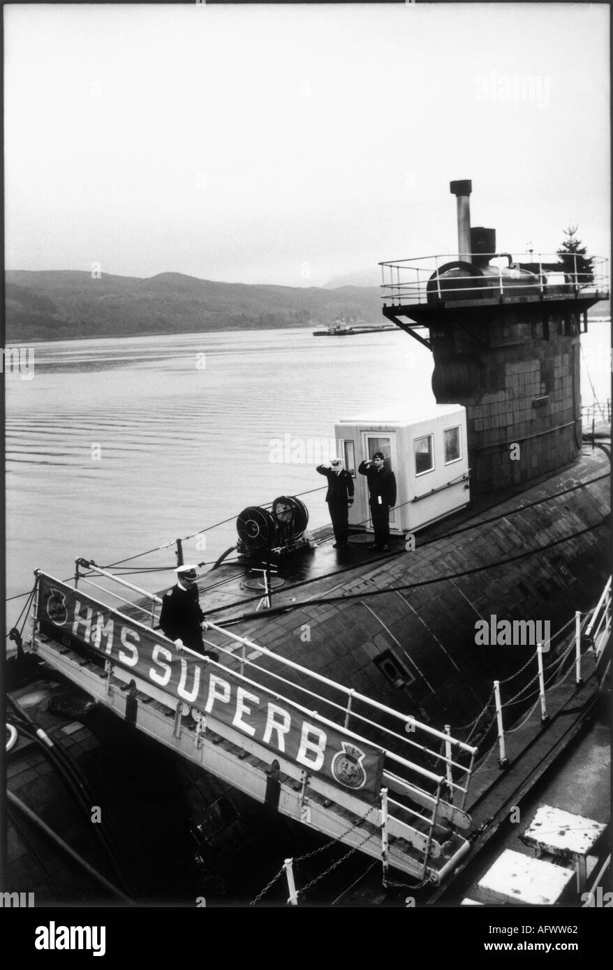Submarine HMS Superb, Swiftsure-class nuclear-powered hunter killer sub ...