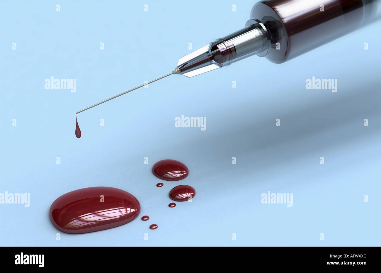 Close up syringe filled blood hi-res stock photography and images - Alamy