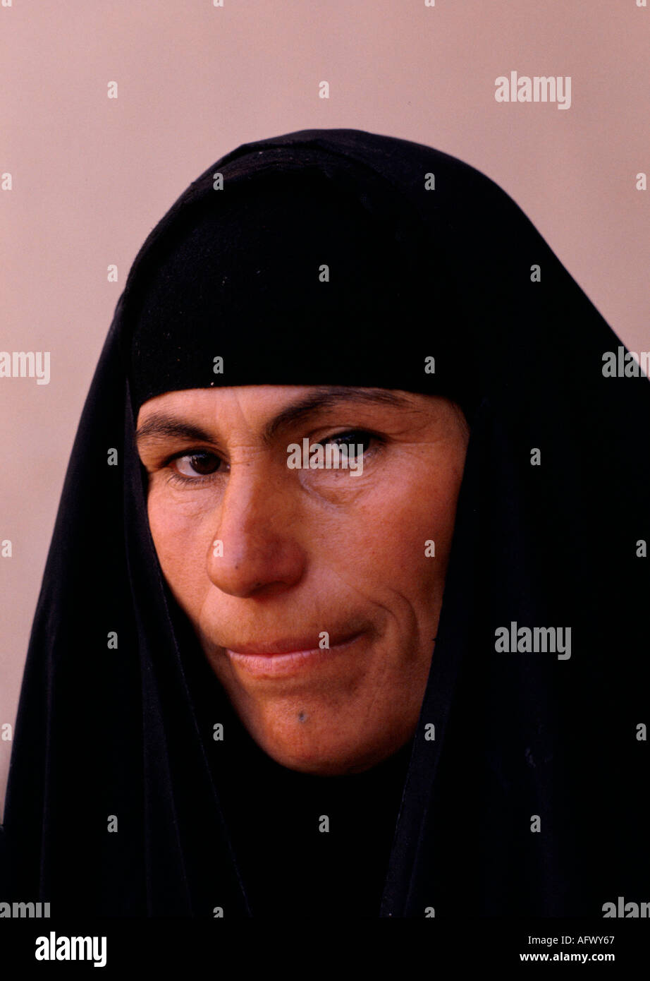 Portrait of a Marsh Arab woman living in Baghdad Iraq 1980s 1984. HOMER ...