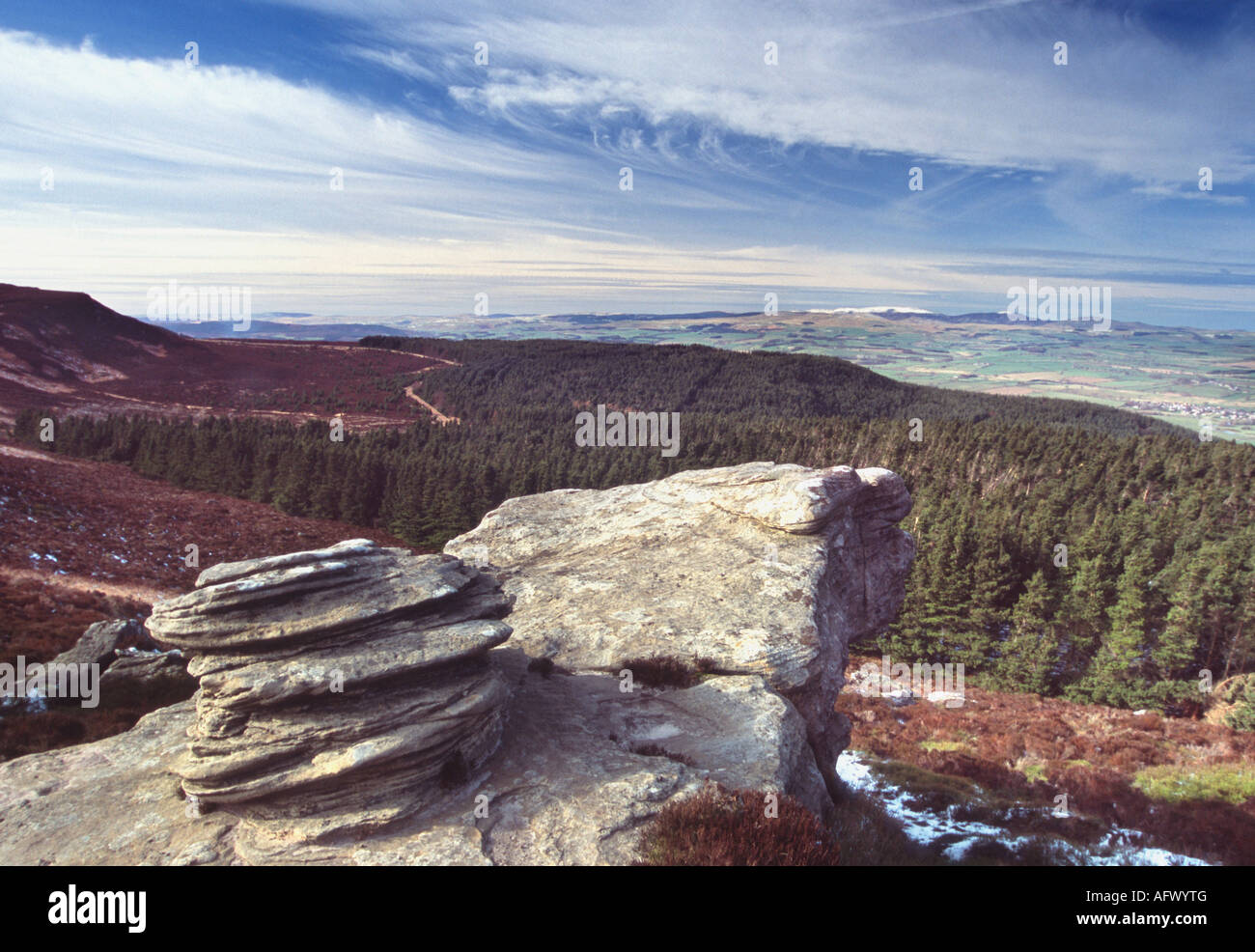 View from Simonside Hills Stock Photo - Alamy