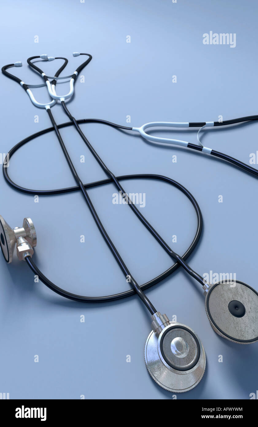 Stethoscopes are forming the dollar symbol Stock Photo - Alamy