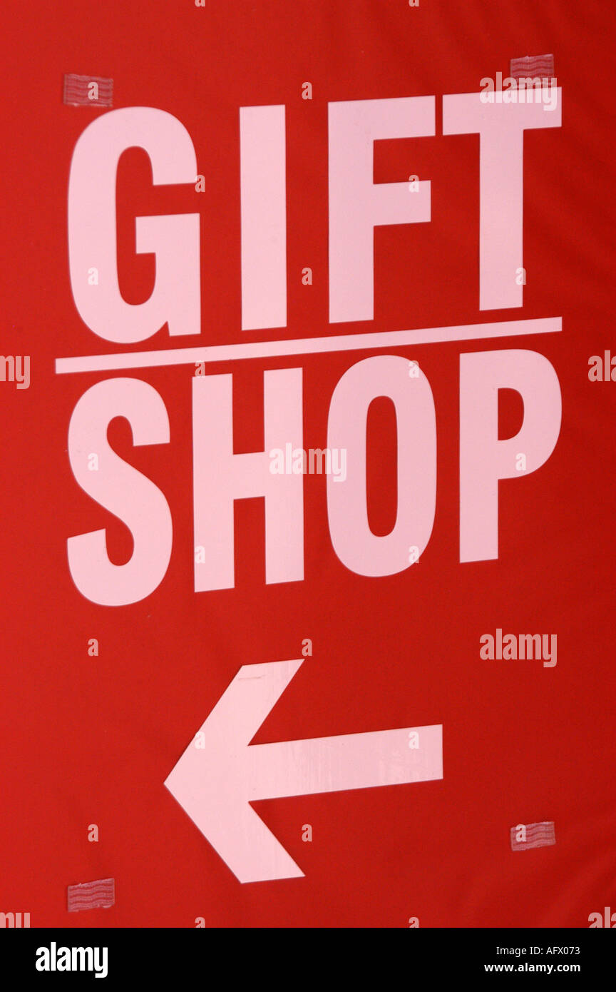 Gift shop sign Stock Photo - Alamy