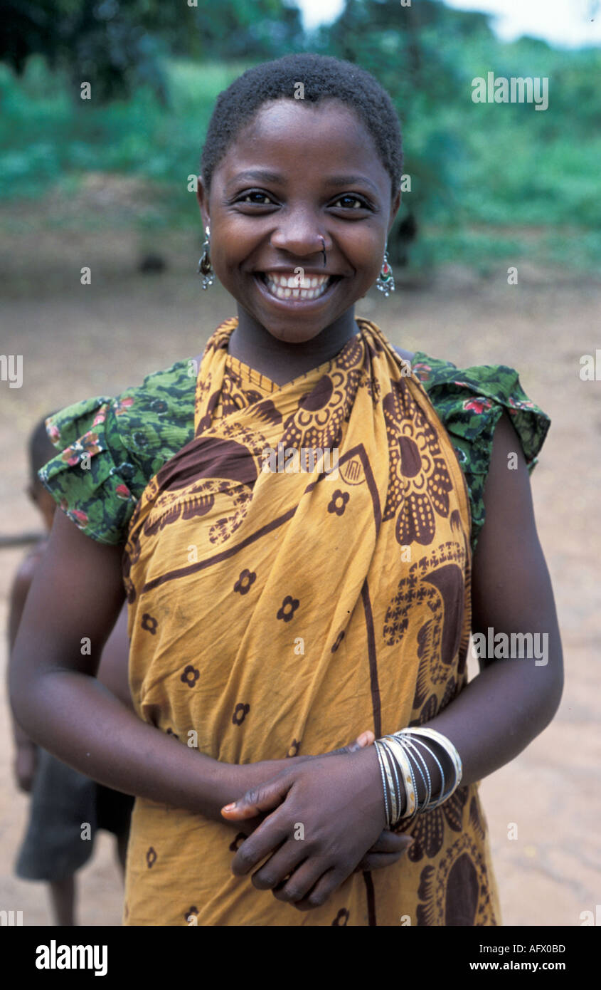 AFRICA KENYA DIGO Proud young Kenyan teen aged girl with nose piercing ...
