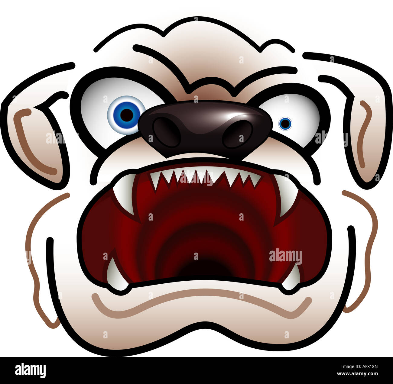 Cartoon illustration of a guard dog Stock Photo - Alamy
