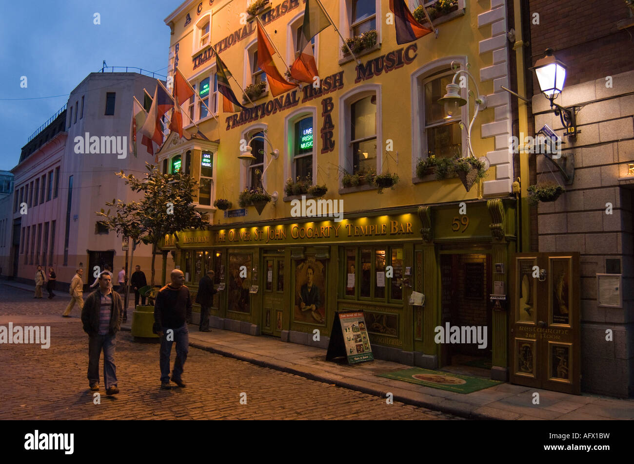 The Oliver St John Gogarty pub Temple Bar Dublin Stock Photo - Alamy