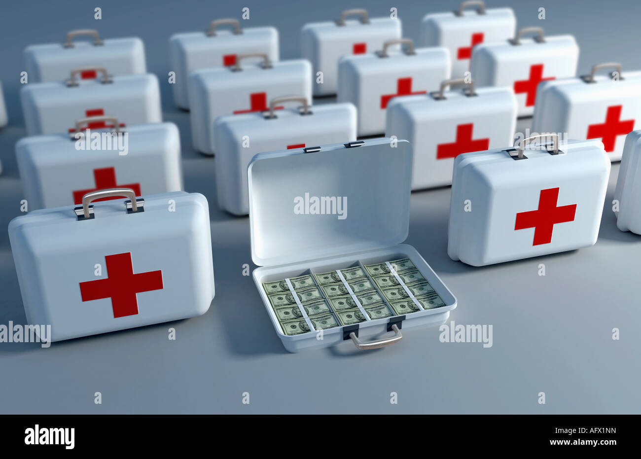 First aid box money hi-res stock photography and images - Alamy