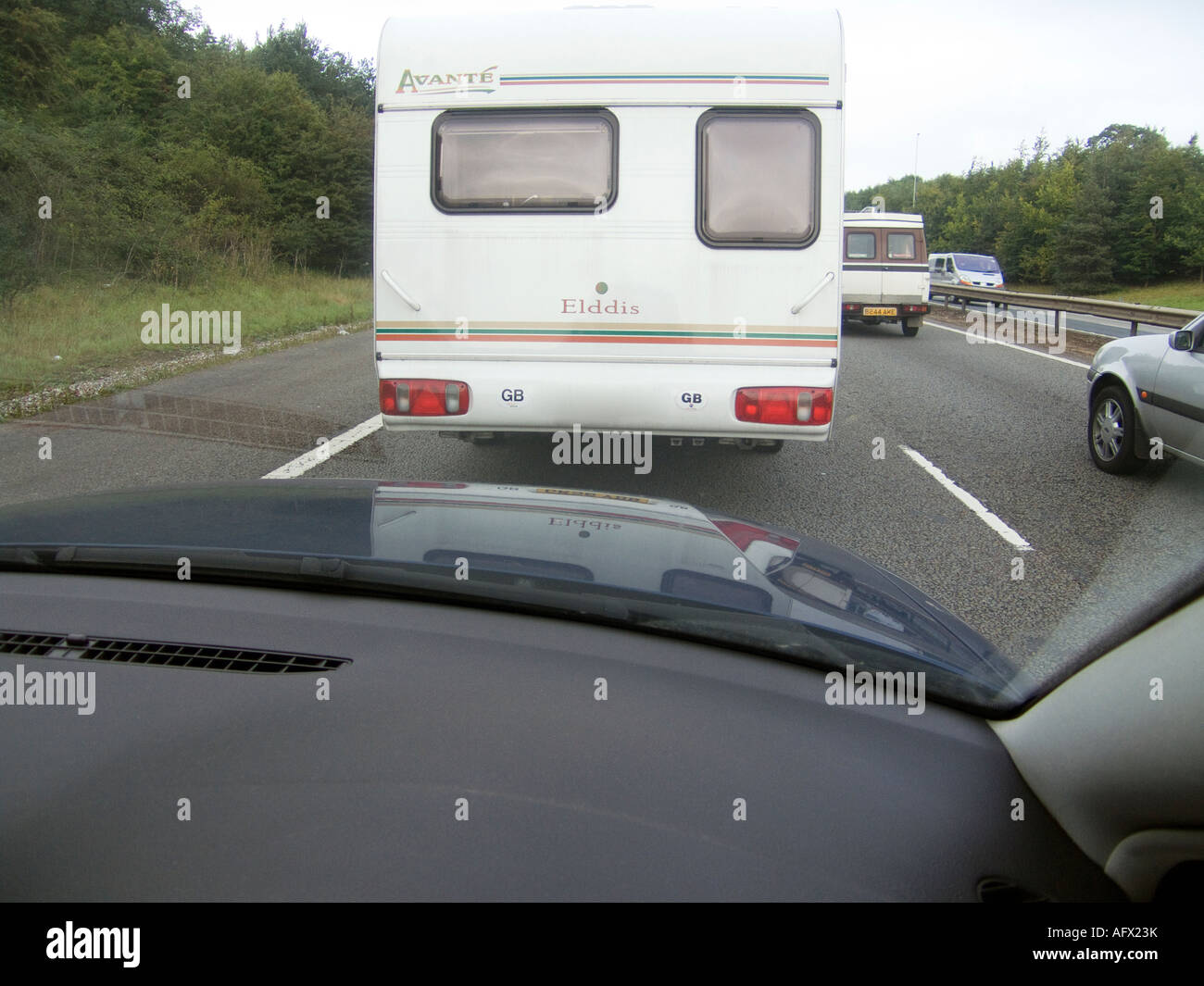Traffic jam motorway caravan hi-res stock photography and images - Alamy