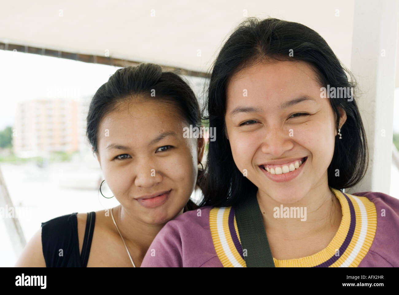 Philippines Two Young Filipino Woman Cebu Visayas Stock Photo - Alamy