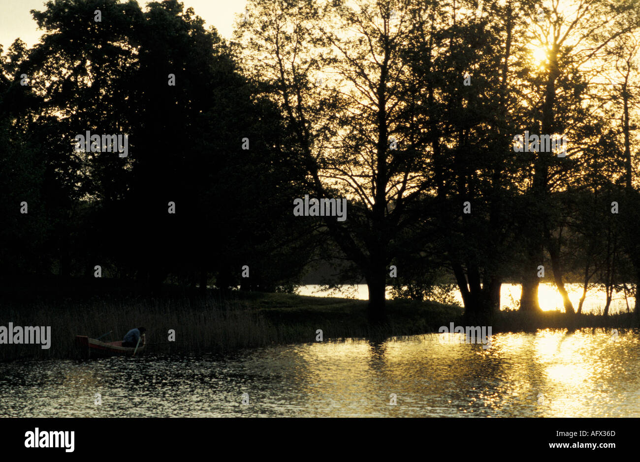 daybreak at lake Stock Photo - Alamy